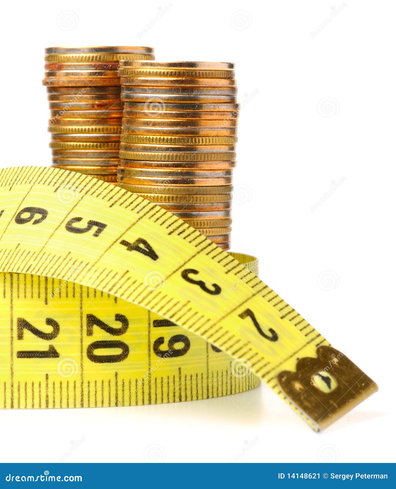 Coins with meter stock image. Image of meter, rule, ideas - 14148621