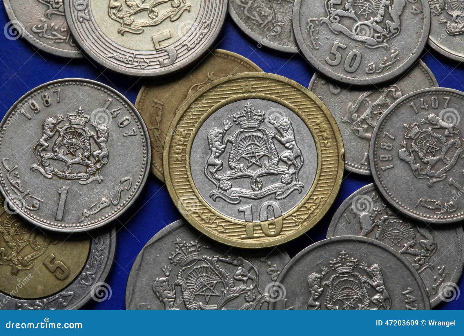 Coins of Morocco stock image. Image of cash, collection - 47203609