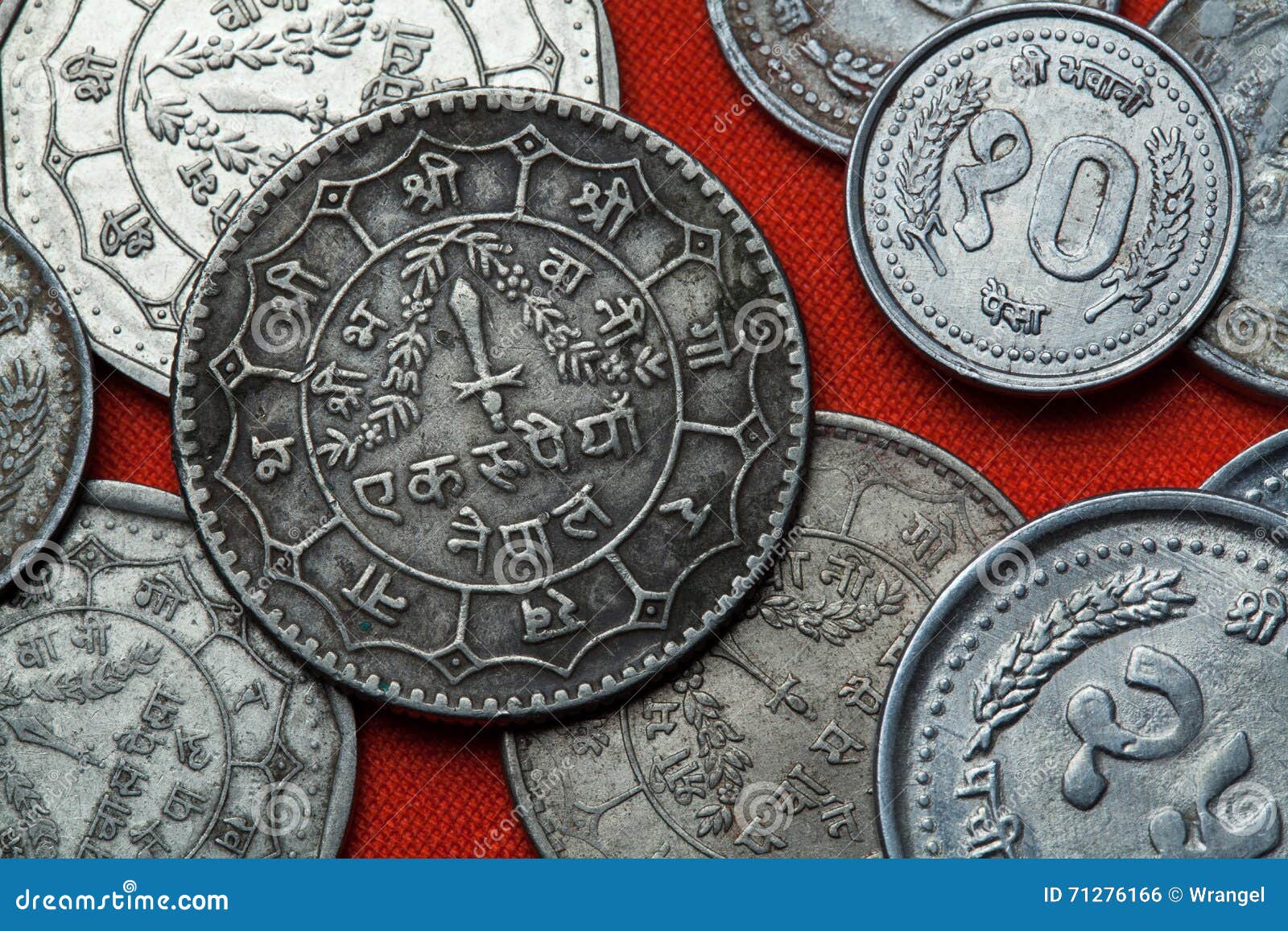 Coins of Nepal stock photo. Image of coins, tender, objects - 71276166