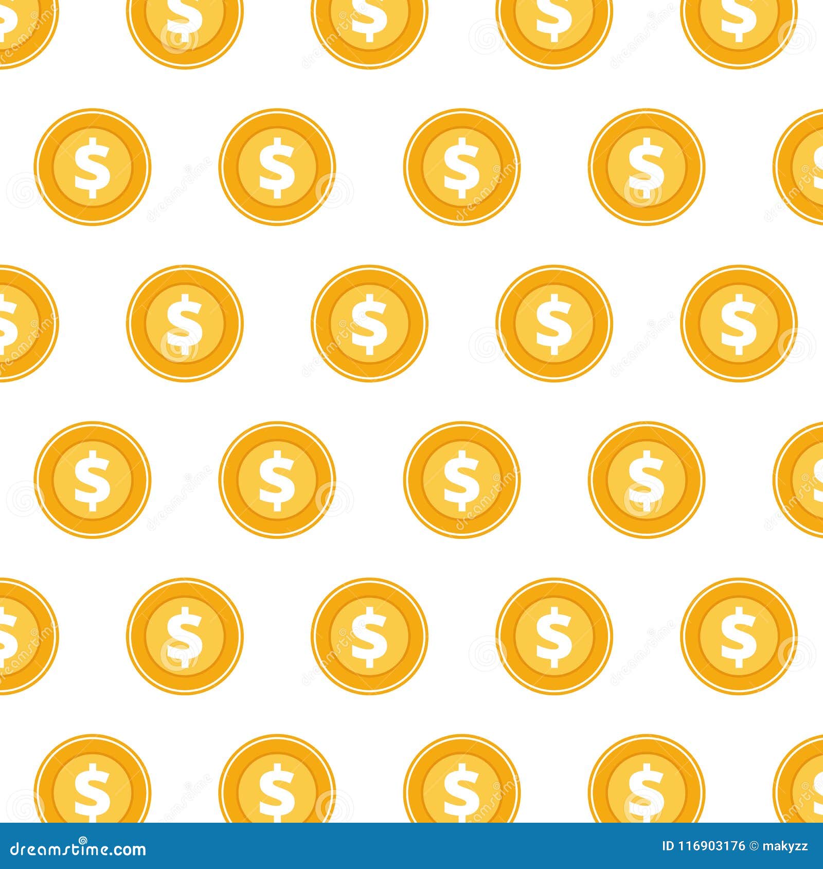 Coins Pattern. Concept for Business and Finances Stock Illustration ...