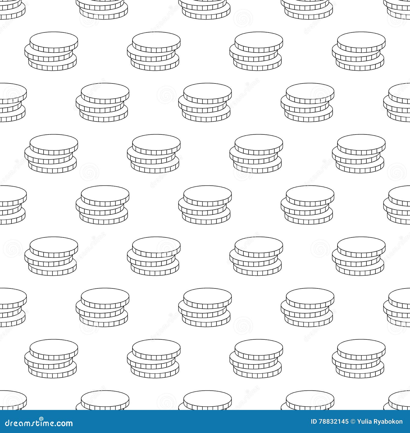 Coins pattern seamless stock vector. Illustration of cash - 78832145