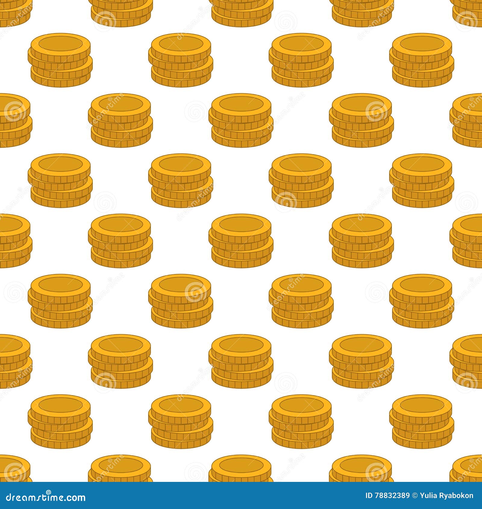 Coins pattern seamless stock vector. Illustration of money - 78832389