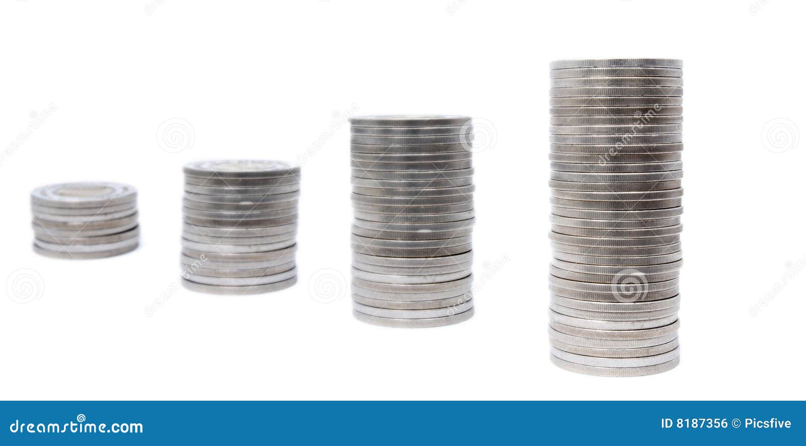 Coins row 1 stock photo. Image of cutout, currencies, company - 8187356