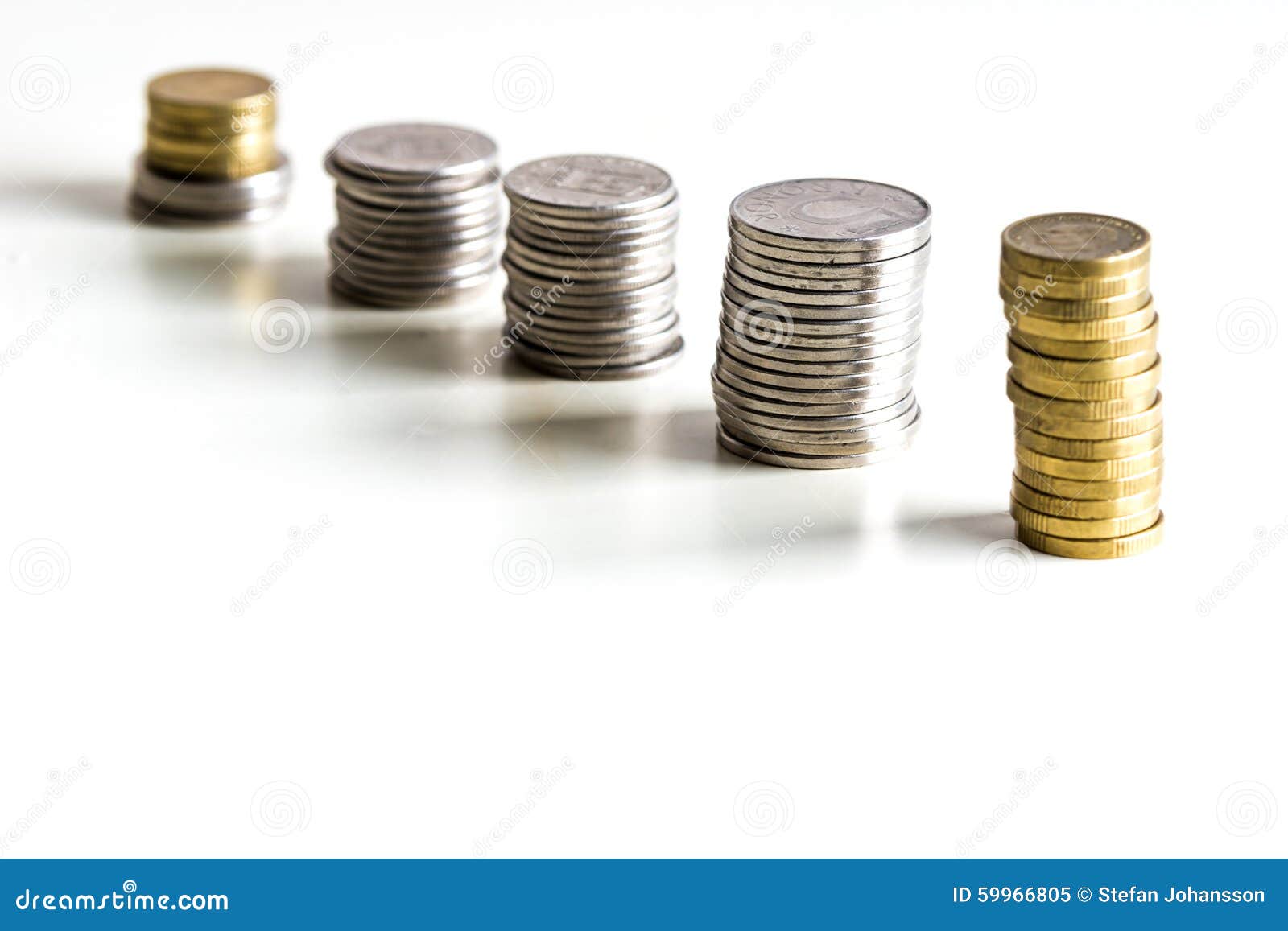 Coins in row stock image. Image of white, cash, rate - 59966805