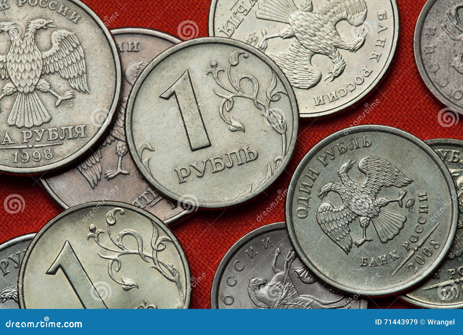 Coins of Russia stock image. Image of macro, numismatics - 71443979