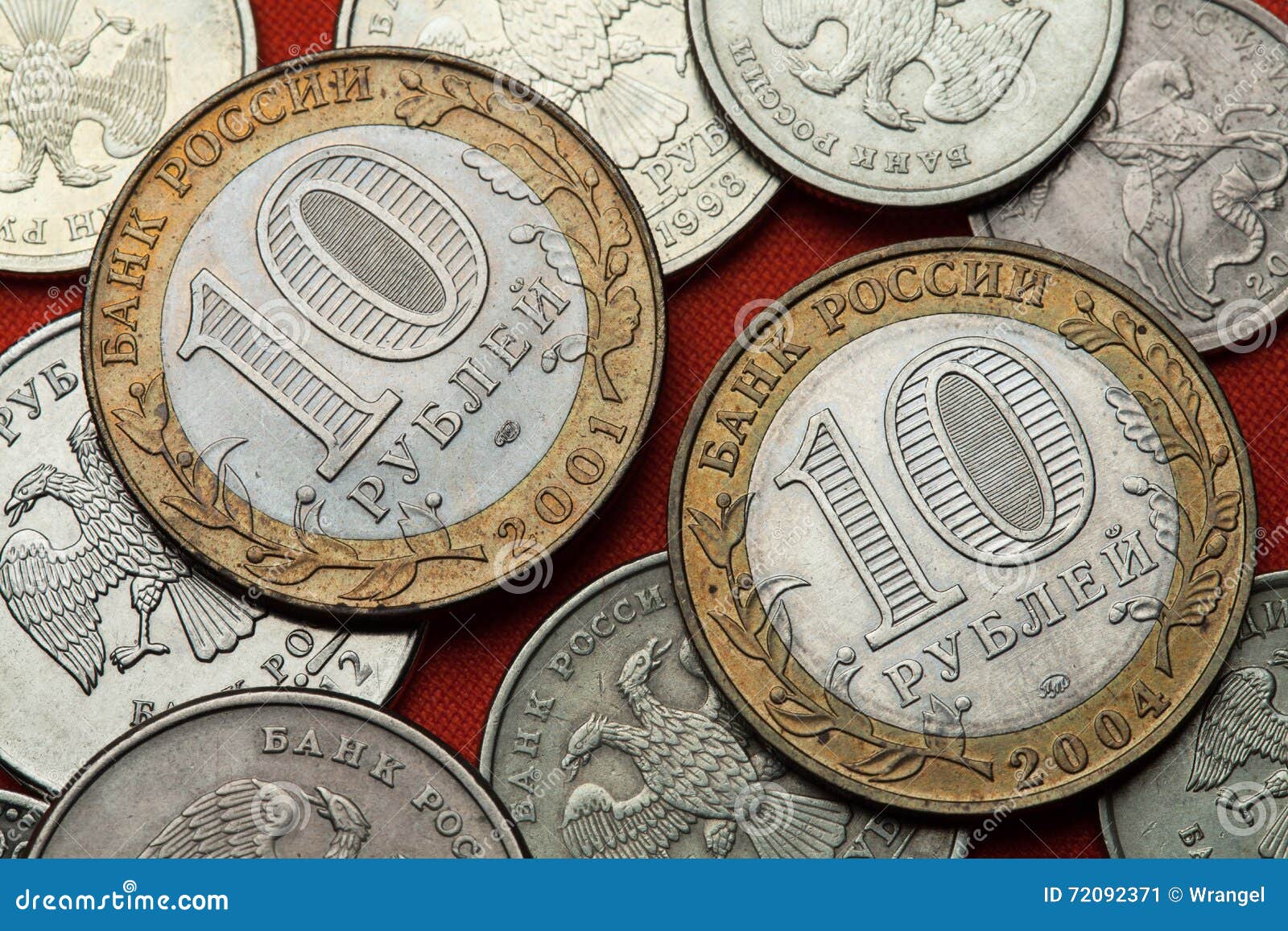 Coins of Russia stock image. Image of rouble, numismatic - 72092371