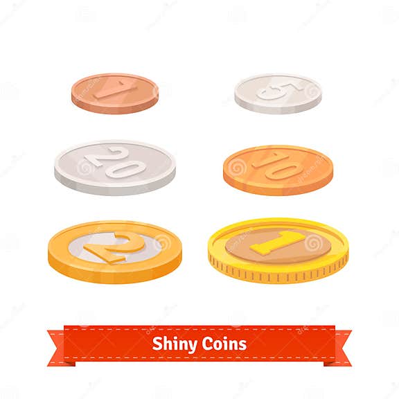 Coins set of various faces stock vector. Illustration of face - 64566185