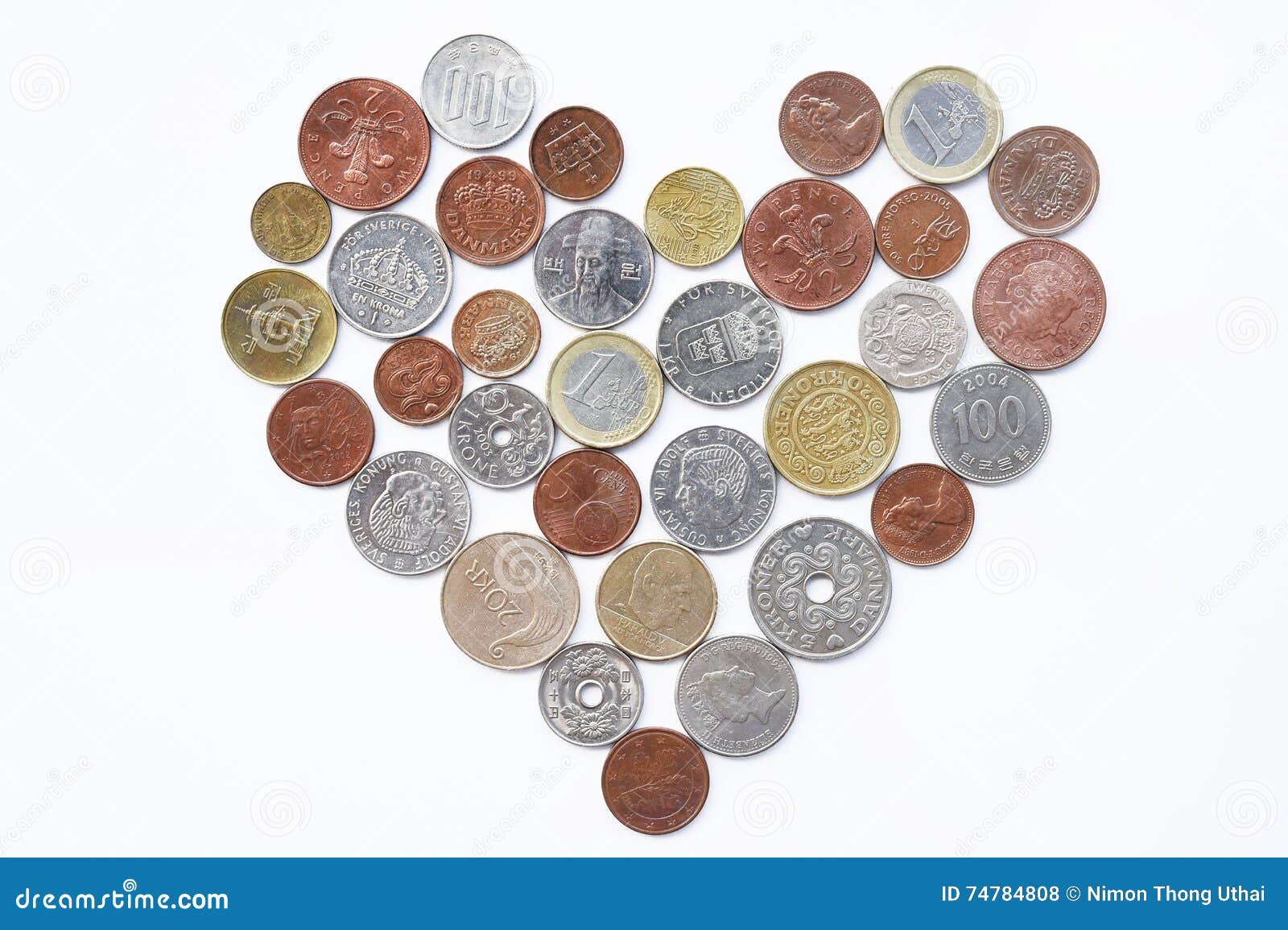 Coins Shape Heart Stock Photos - Download 303 Royalty Free Photos