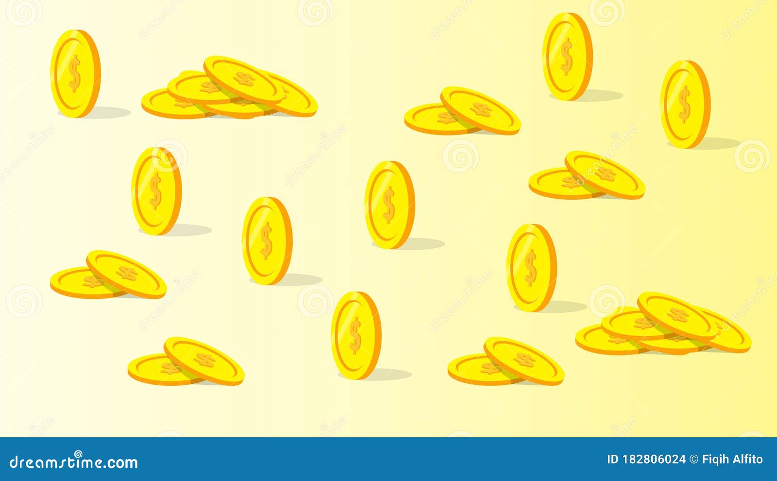 Coins with Shiny Background Gradient. Vector Eps 10 Stock Vector ...