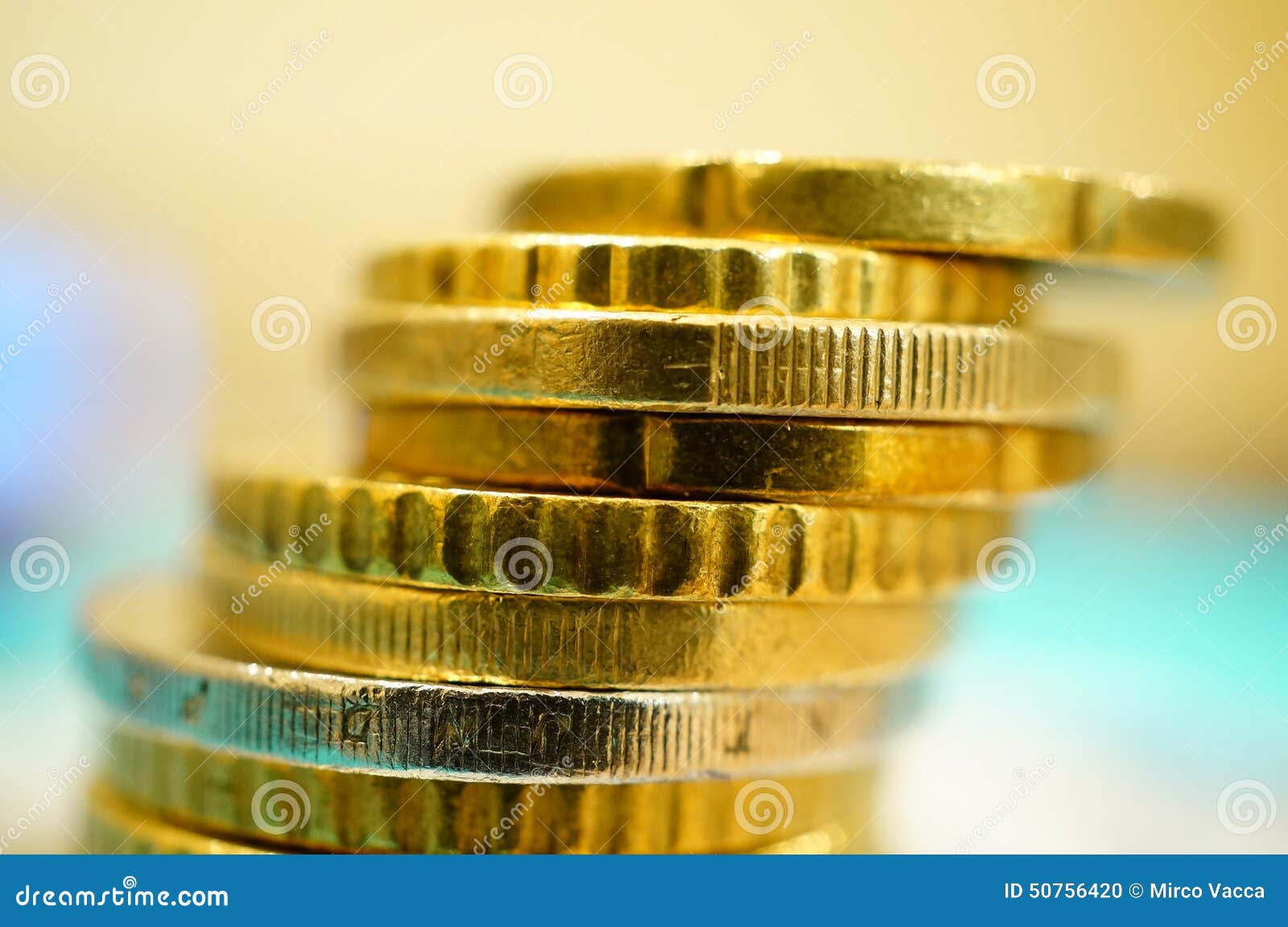 Coins stack stock photo. Image of change, brass, metal - 50756420