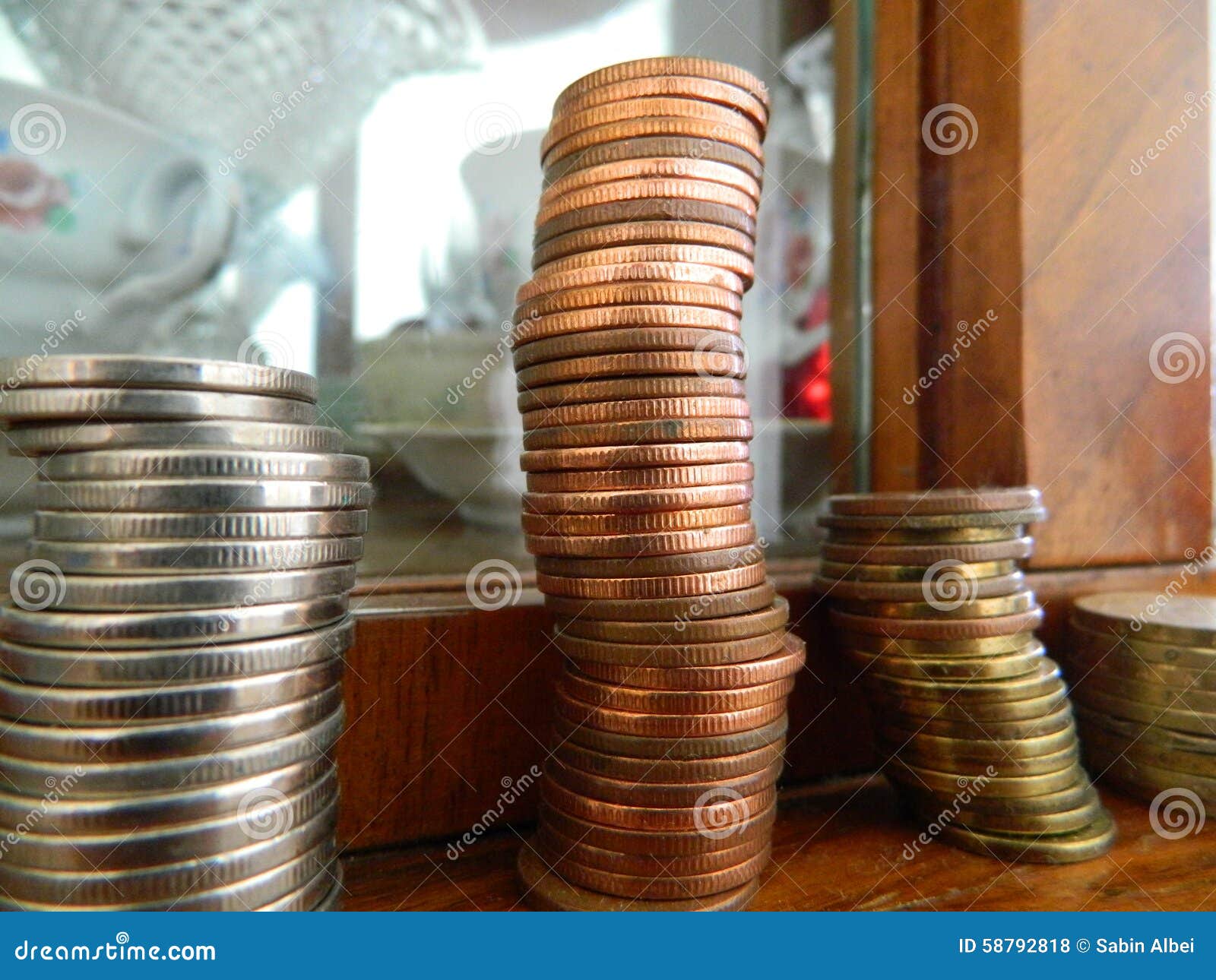 Coins stack stock photo. Image of concept, market, isolated - 58792818
