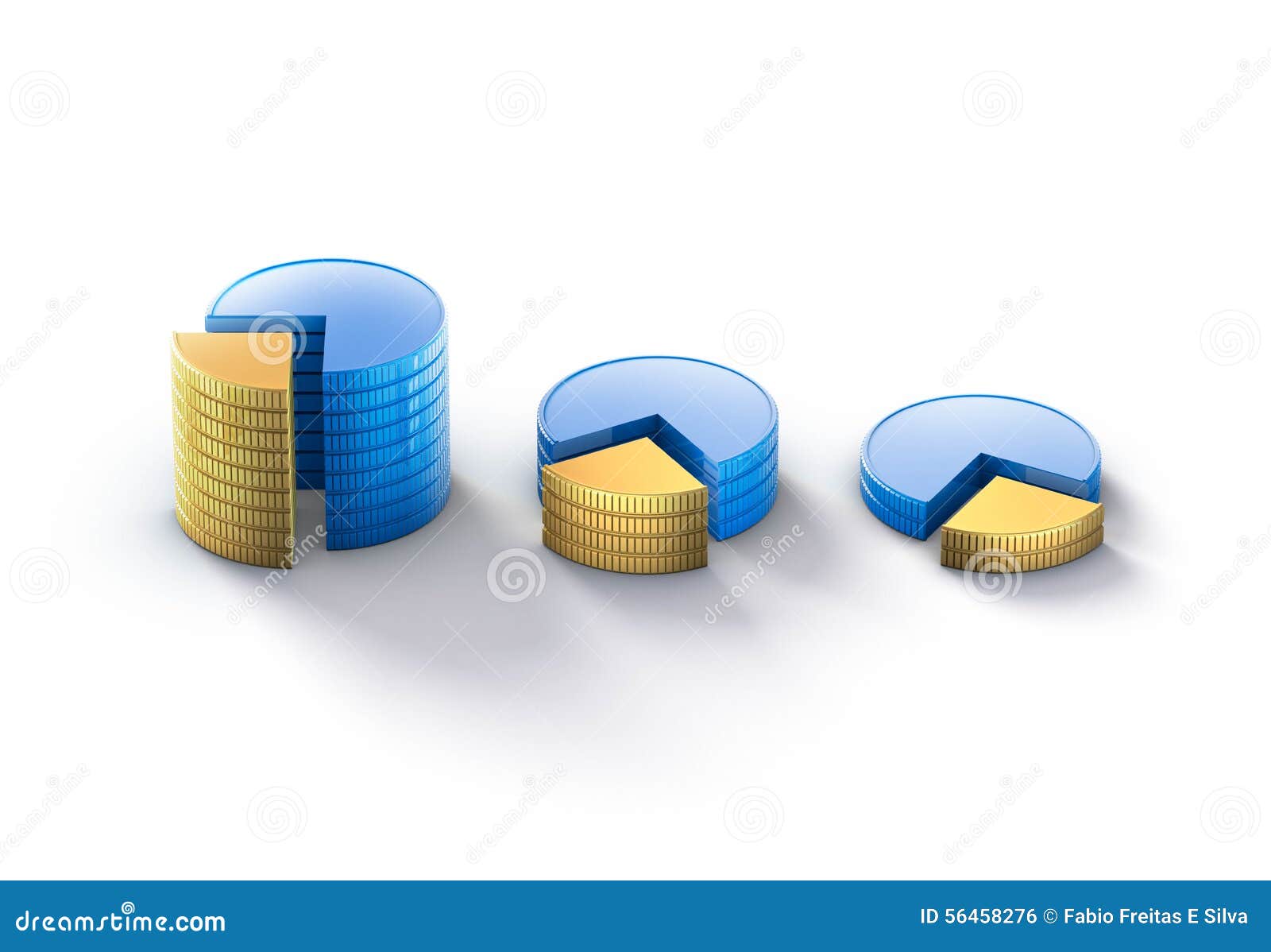 Coins Stack Graphic Presentation Stock Illustration - Illustration of ...