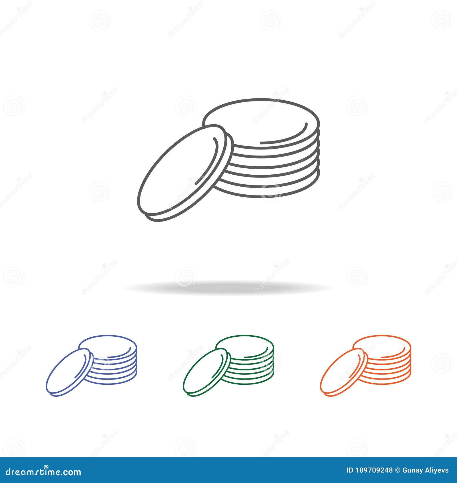 Coins Stack Icon. Element of a Shopping Multi Colored Icon for Mobile ...