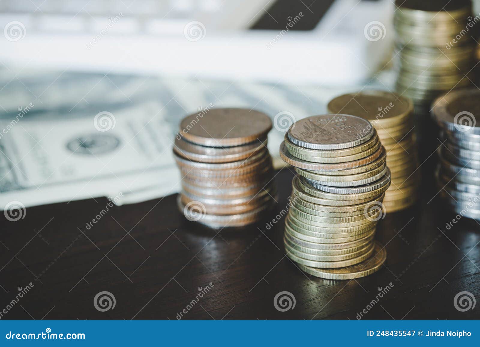 Coins Stack for Money Saving Stock Image - Image of residential, count ...