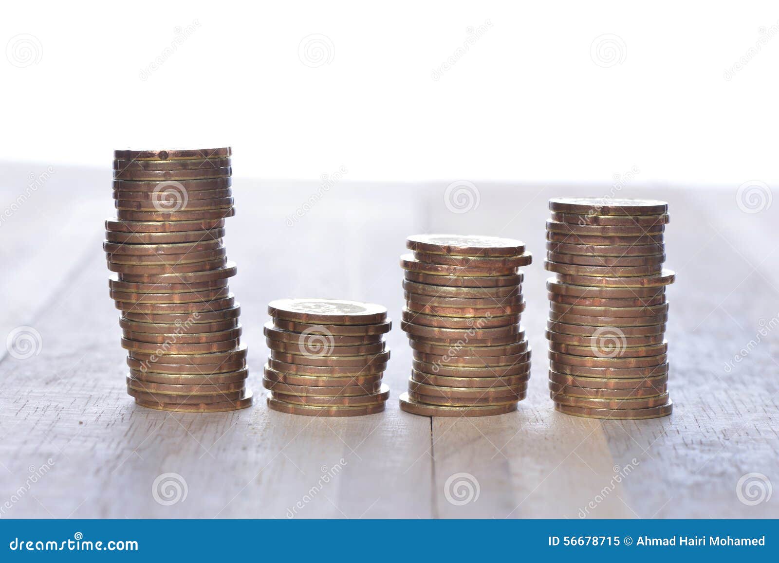 Coins stack in row stock image. Image of insurance, debt - 56678715