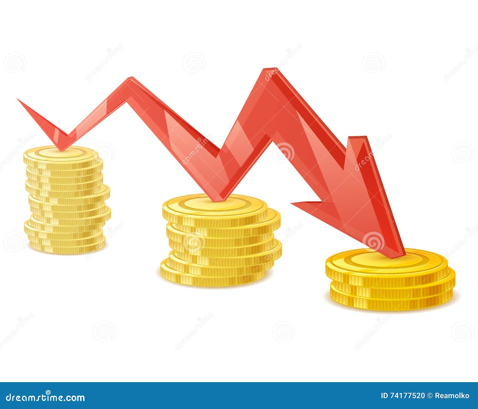 Coins Stack Vector Illustration. Golden Money Cash Stock Vector ...