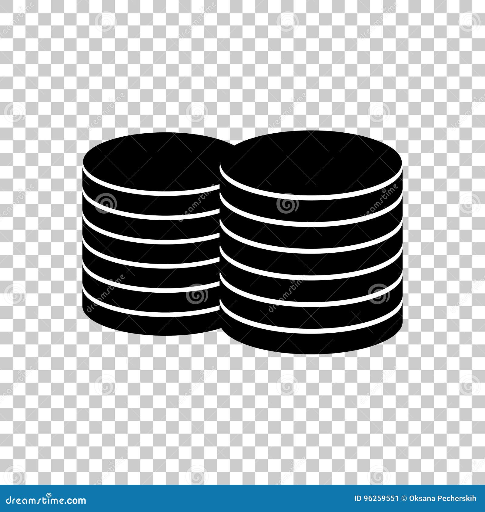 Coins Stack Vector Illustrationon . Vector Illustration, EPS10 Stock ...