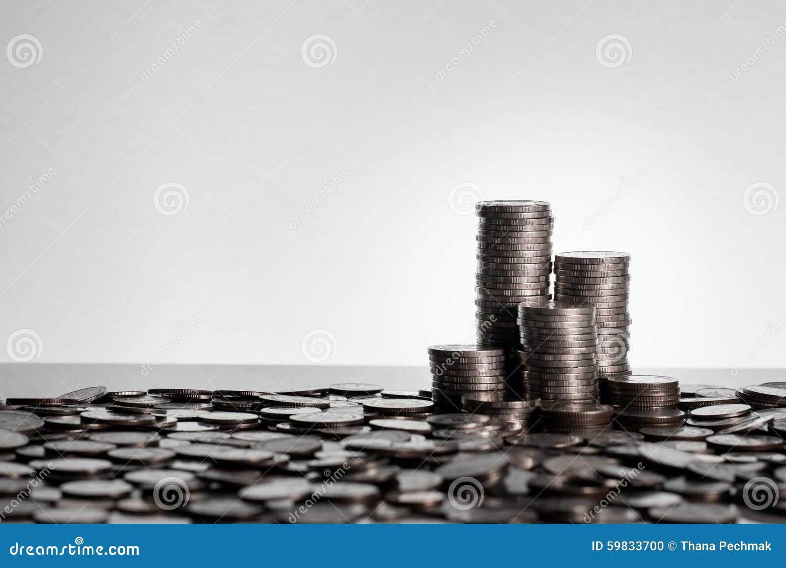 Coins Stack on White Background Stock Photo - Image of savings, tower ...