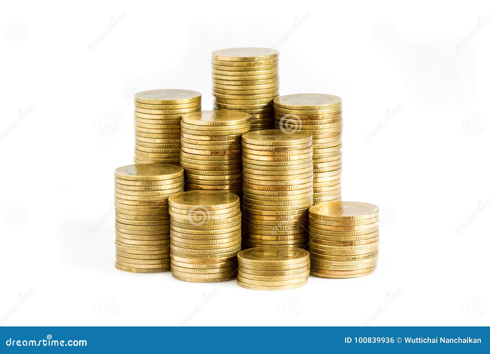 Coins stacks stock photo. Image of business, capital - 100839936