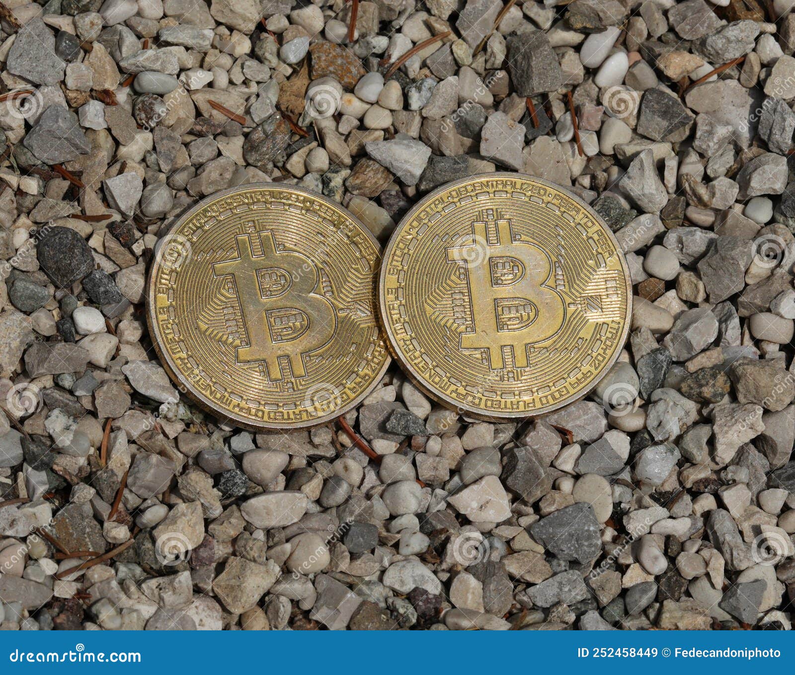 Coins with Symbol B Symbolizing the Cryptocurrency BITCOIN Stock Image ...