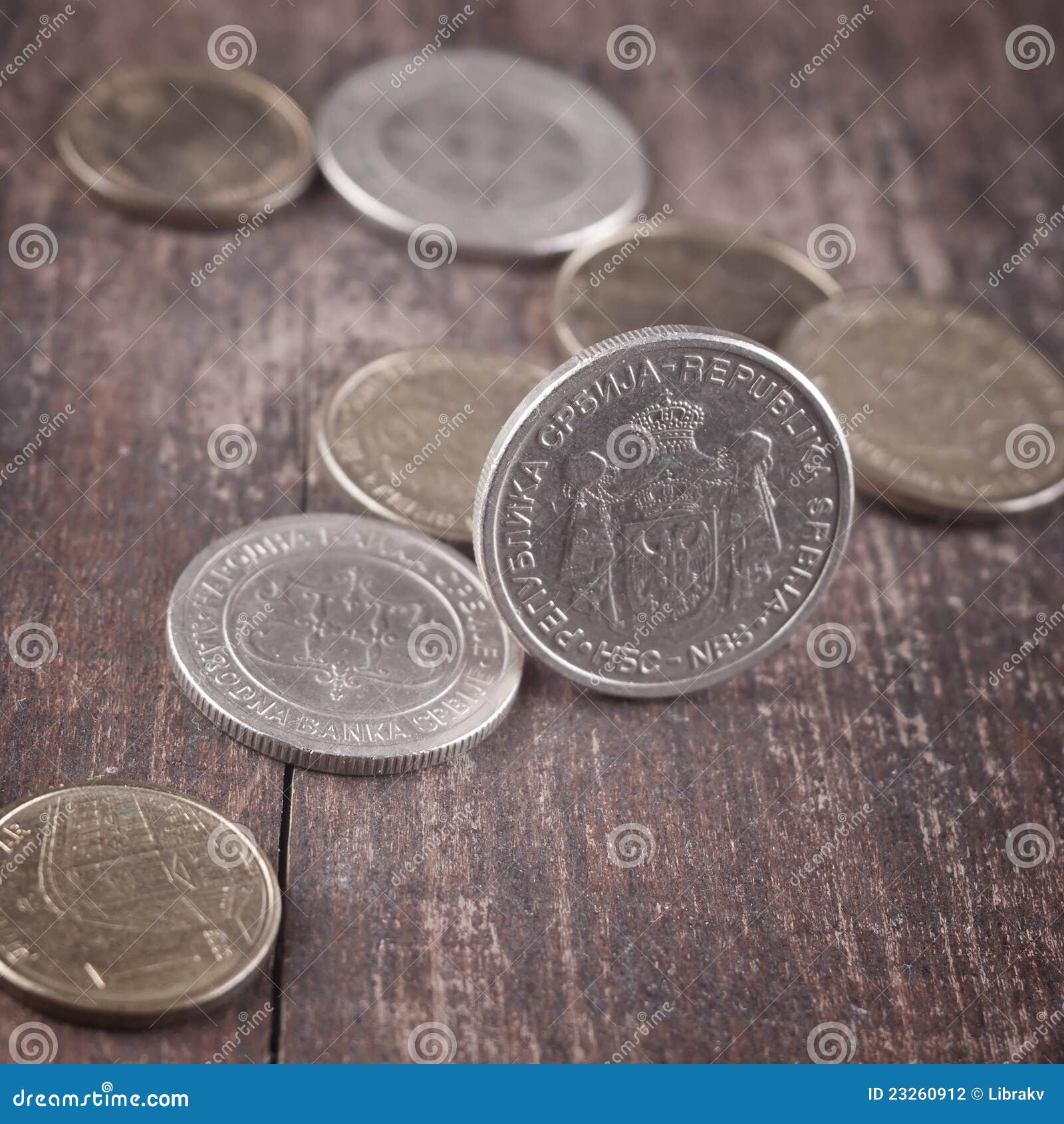 Coins on table stock photo. Image of finances, metal - 23260912