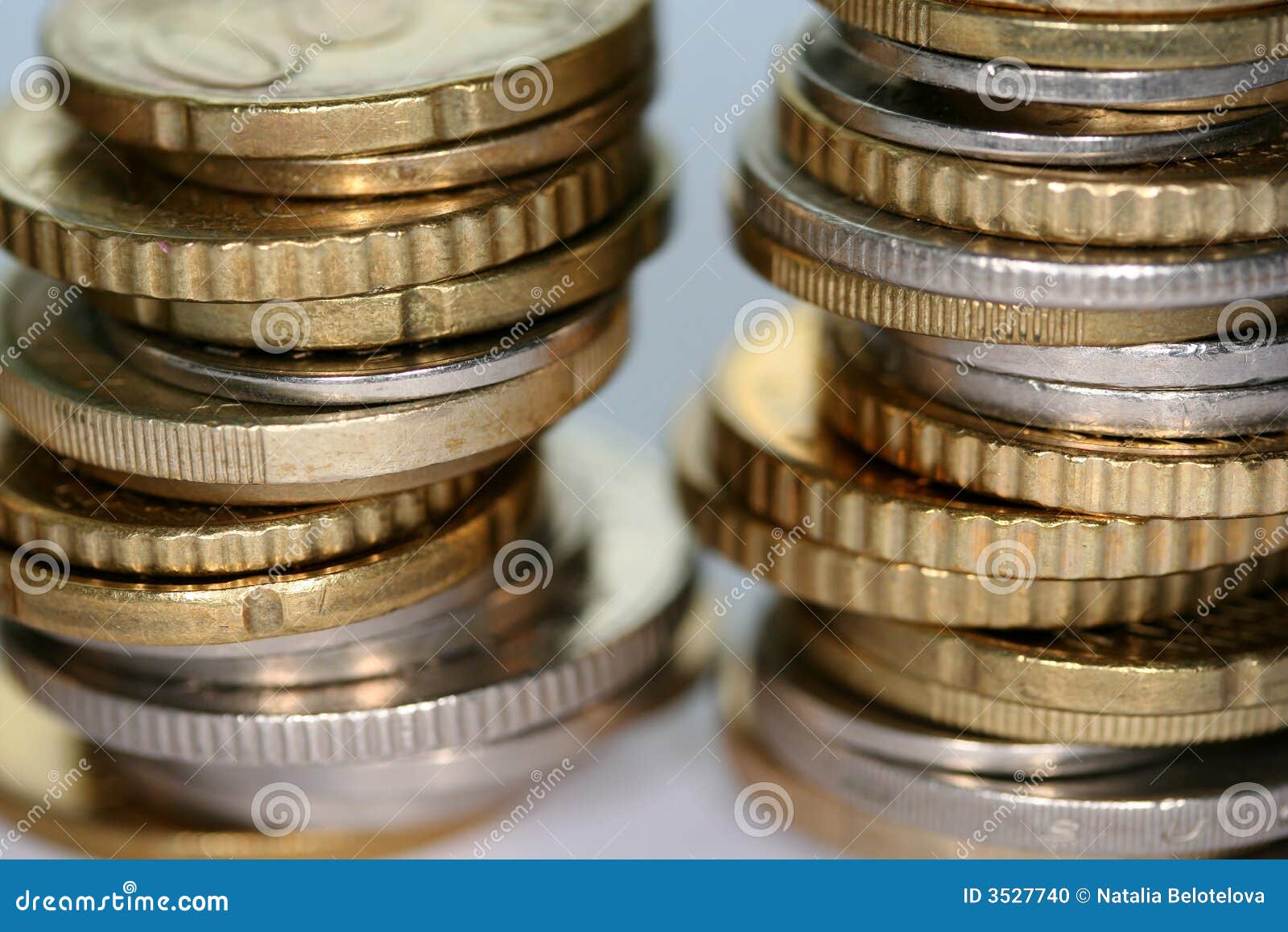 Coins on a table stock photo. Image of cent, chrome, copy - 3527740