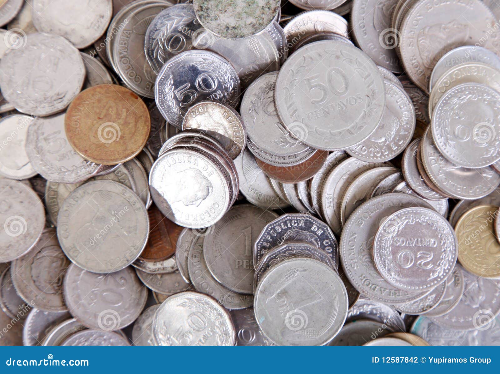 Coins texture stock photo. Image of cent, golden, number - 12587842