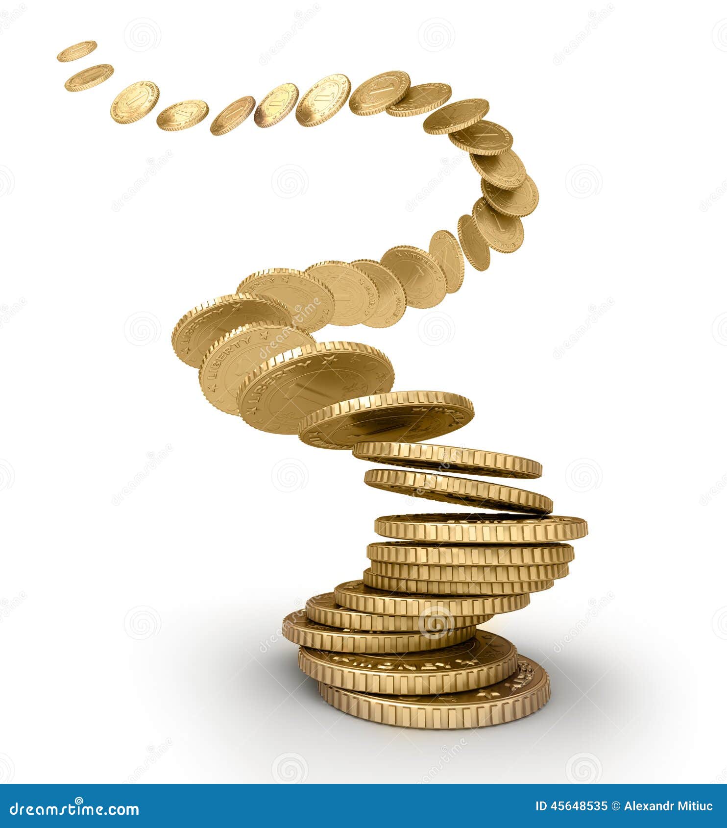 Coins Tornado stock illustration. Illustration of concept - 45648535