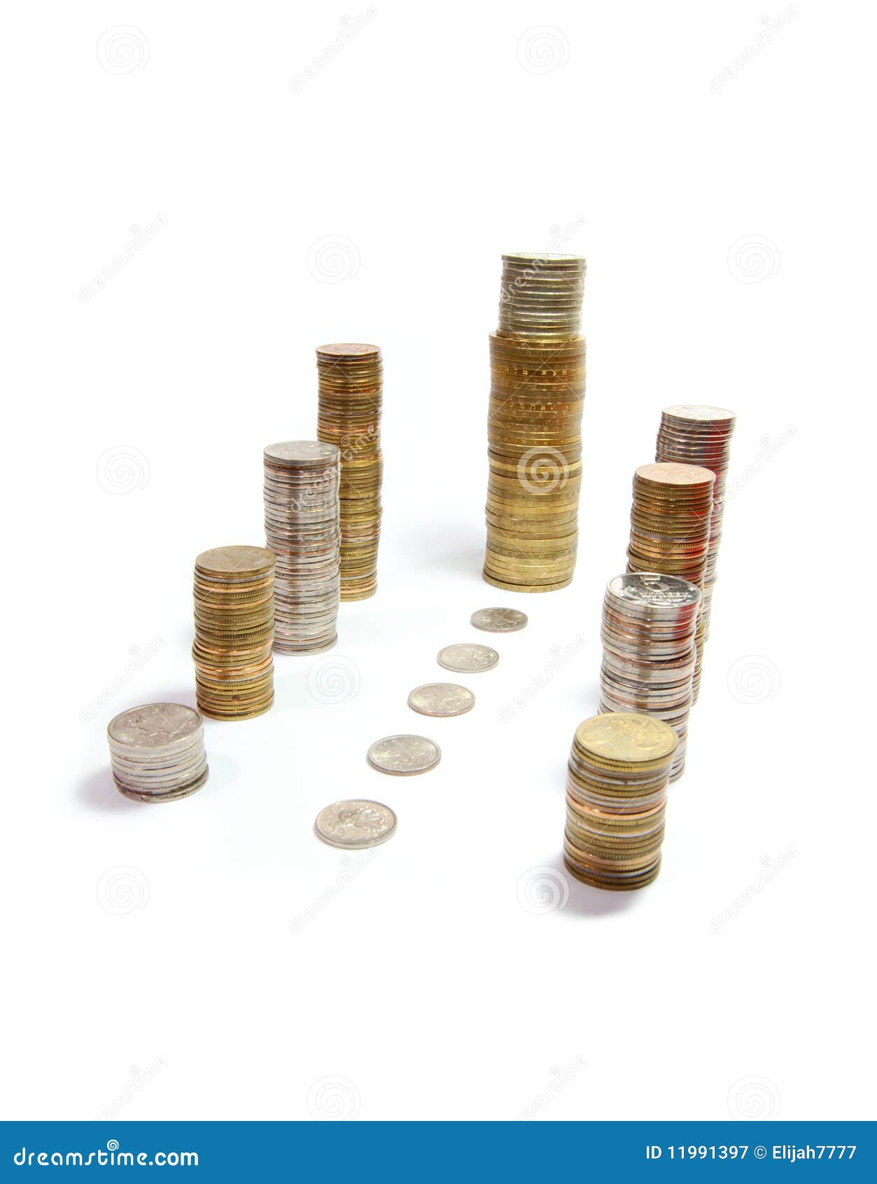 Coins_tower stock image. Image of bank, saving, money - 11991397