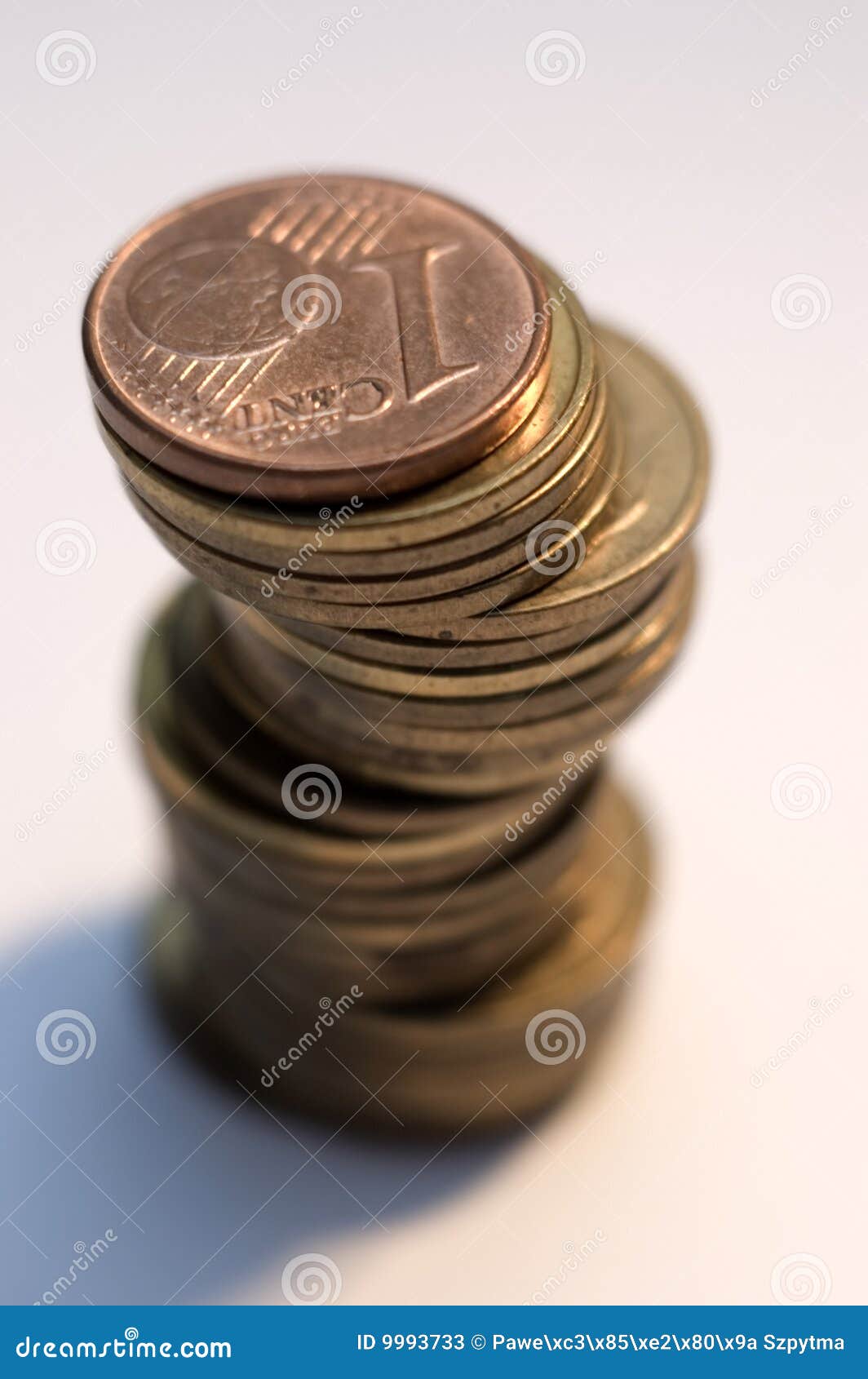 Coins tower stock image. Image of exchange, bottom, contrast - 9993733