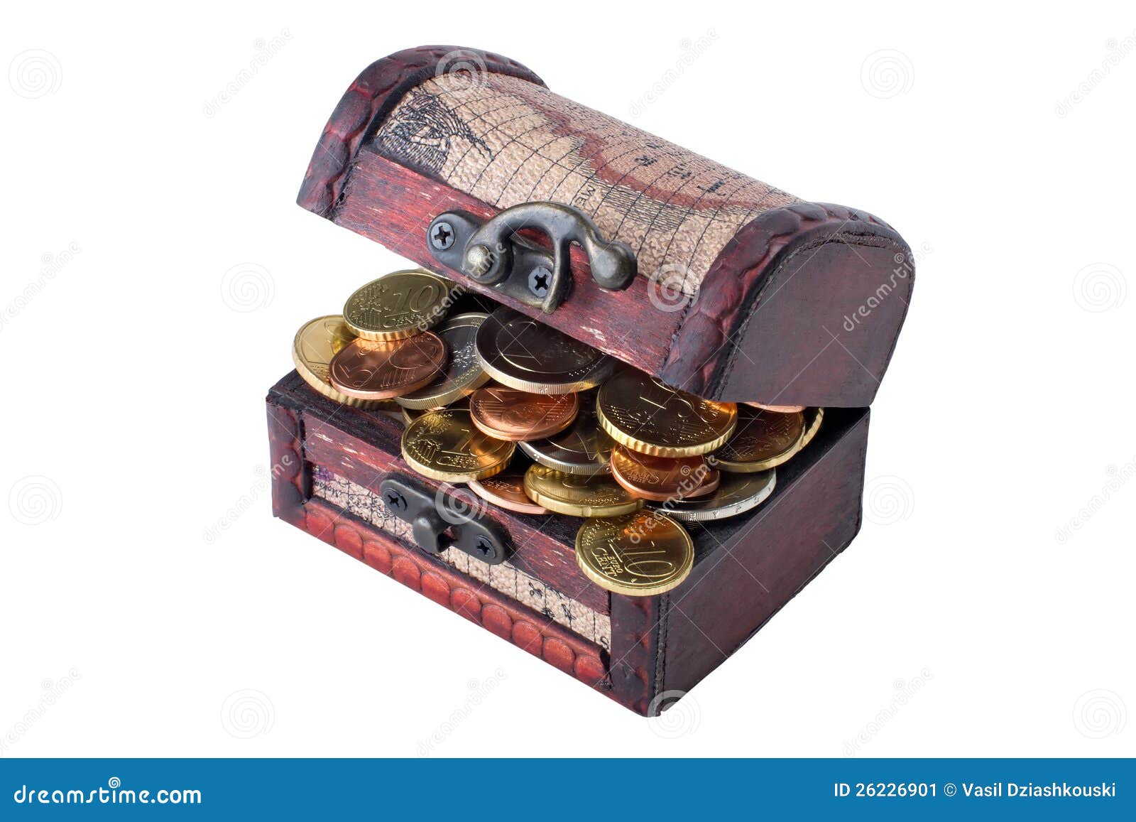 Coins in trunk stock image. Image of luck, decoration - 26226901