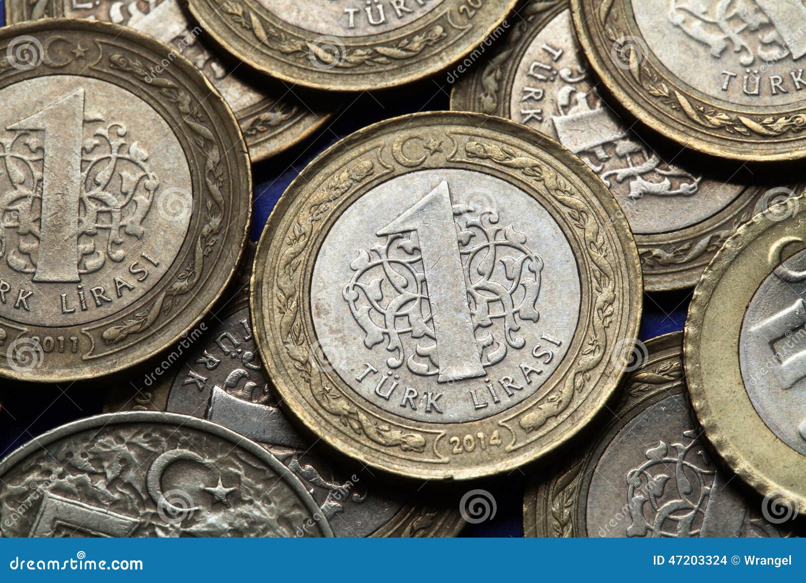 Coins of Turkey stock photo. Image of turkey, lira, money - 47203324