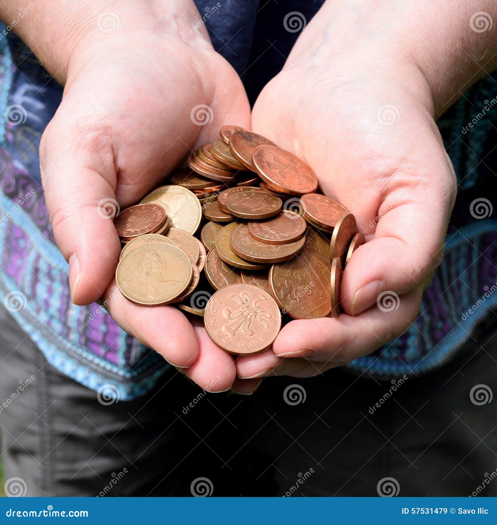 Coins stock image. Image of penny, handful, english, currency - 57531479