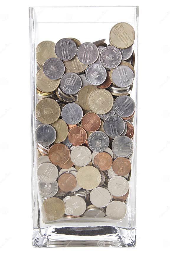 Coins in a vase stock image. Image of exchange, american - 27341439