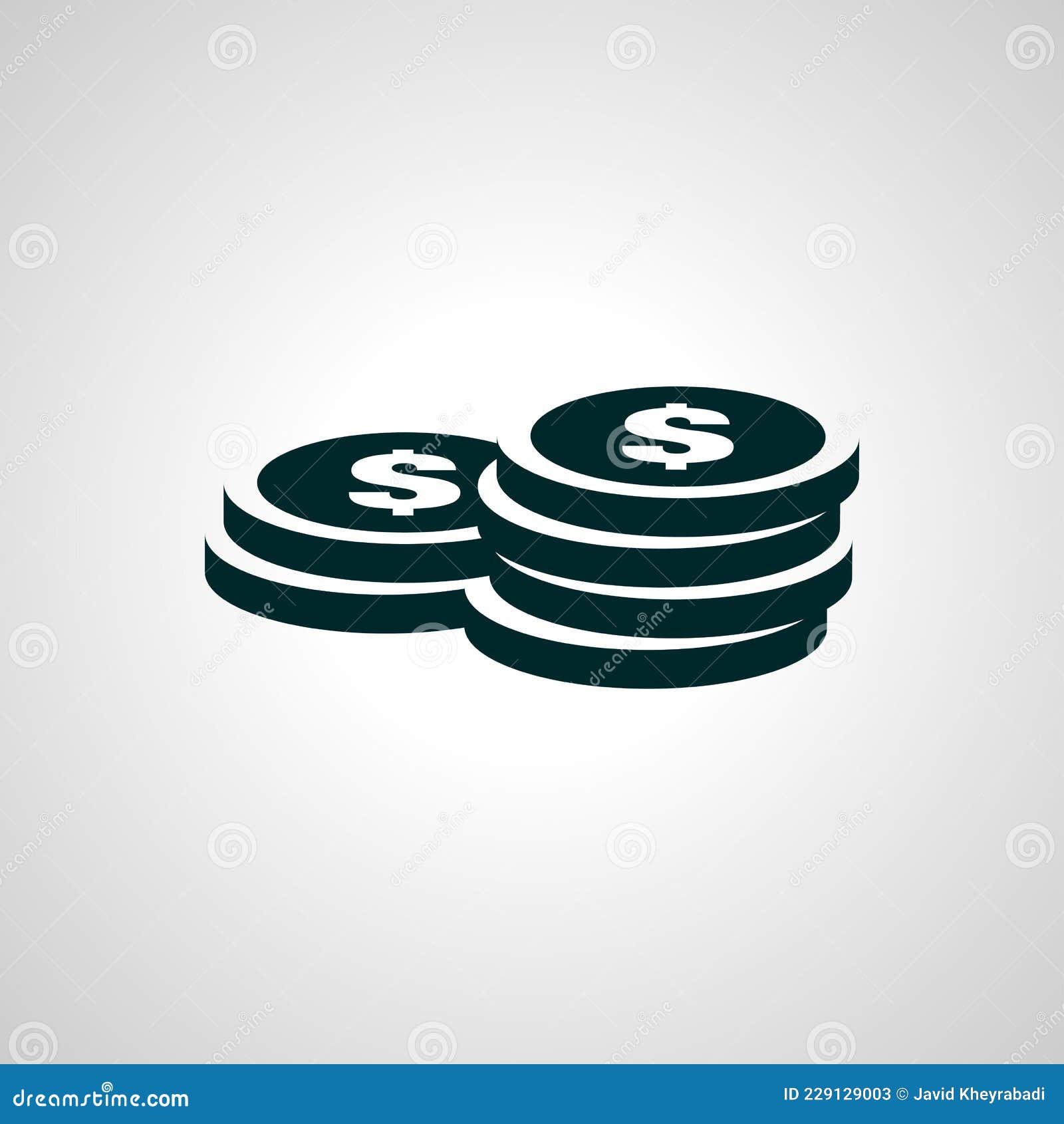 Coins Simple Icon. Coin Isolated Vector Icon Stock Vector ...