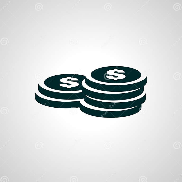Coins Simple Icon. Coin Isolated Vector Icon Stock Vector ...