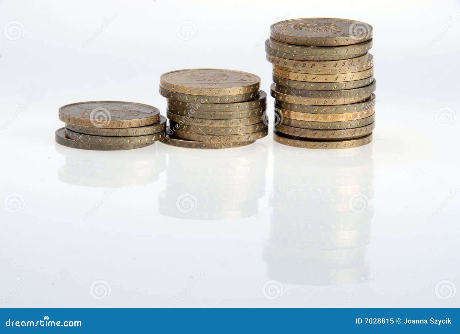 Coins on white stock image. Image of growth, market, money - 7028815