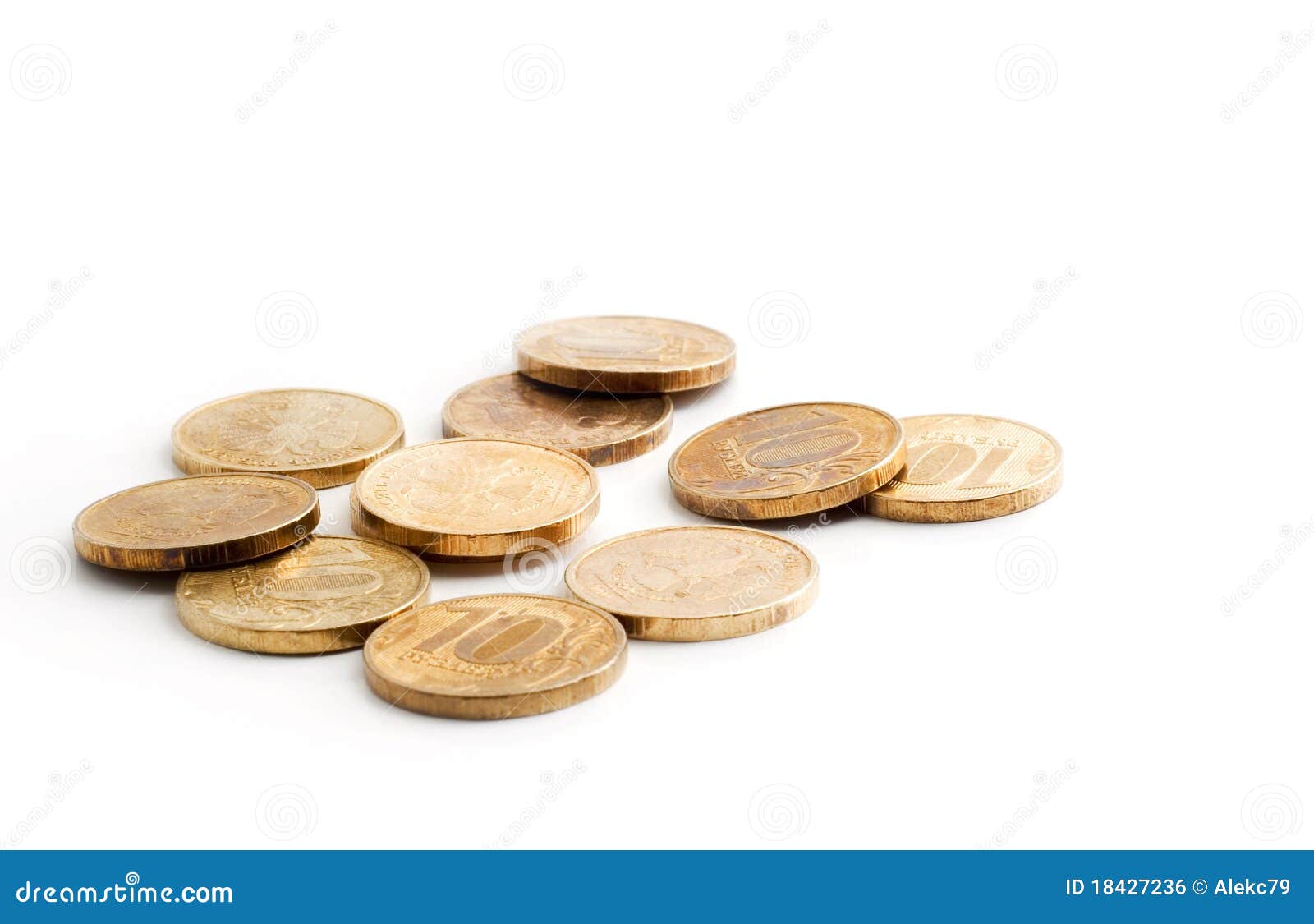 Coins on white background stock photo. Image of allowance - 18427236