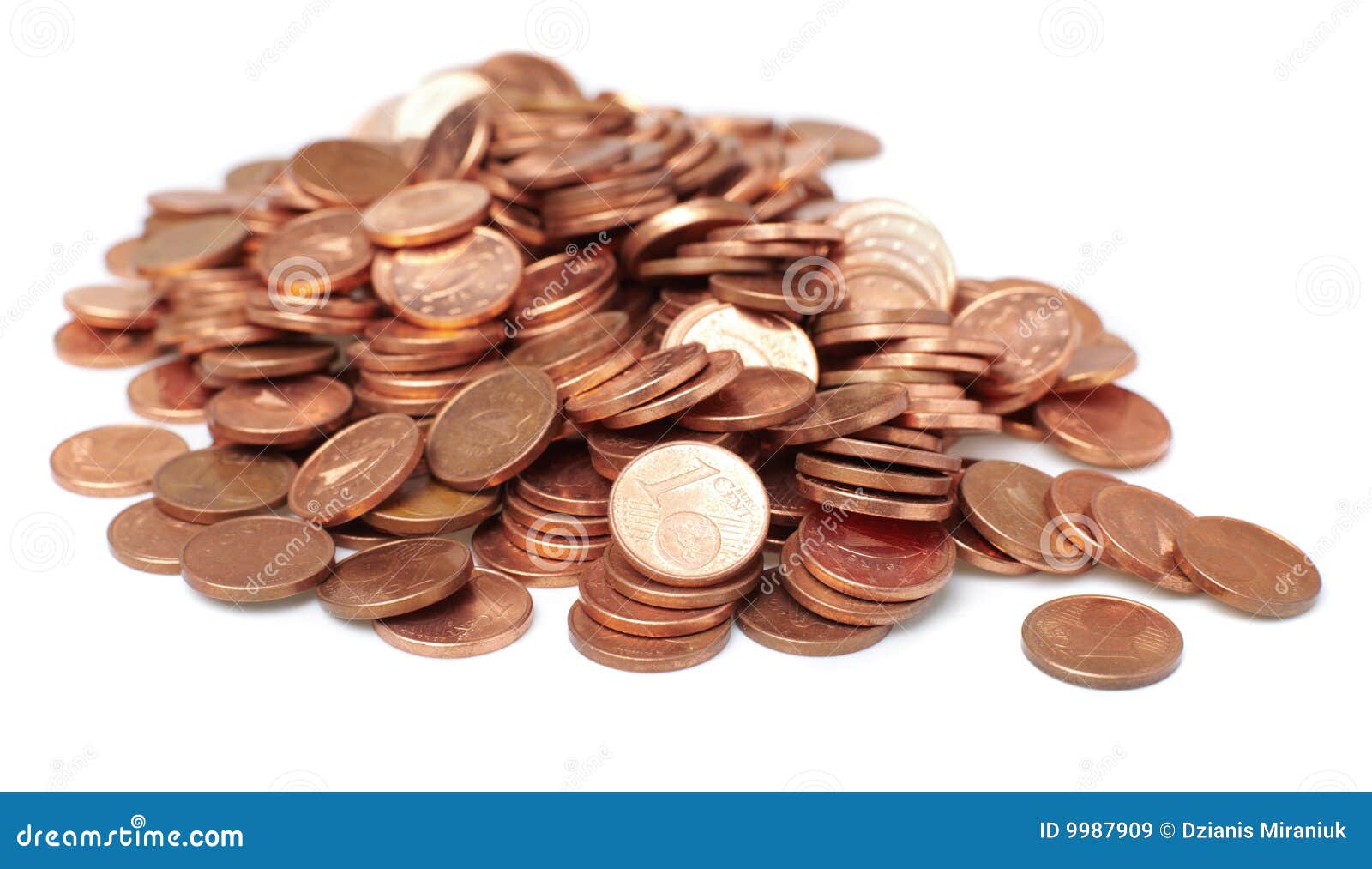 Coins on white background stock image. Image of money - 9987909