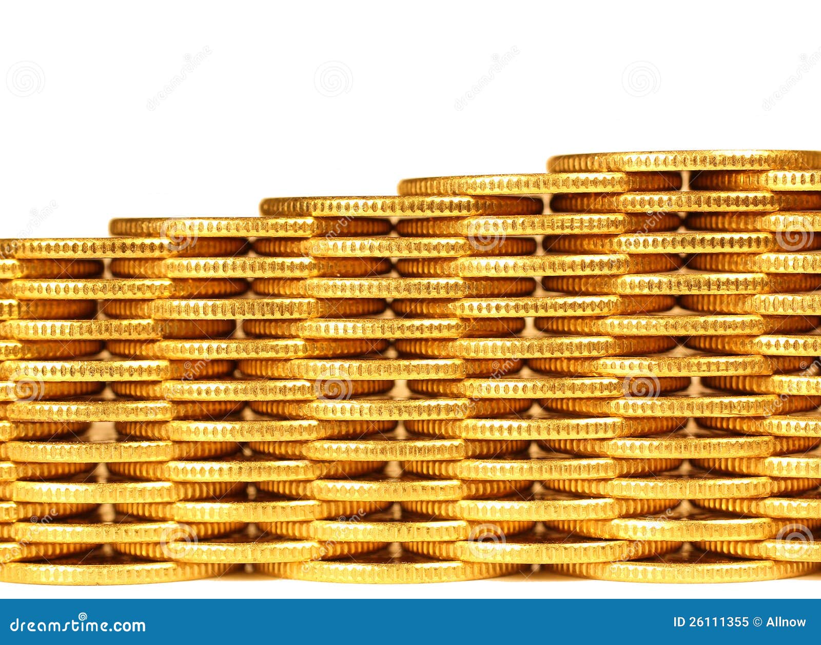 Coins from yellow metal3 stock image. Image of achievement - 26111355