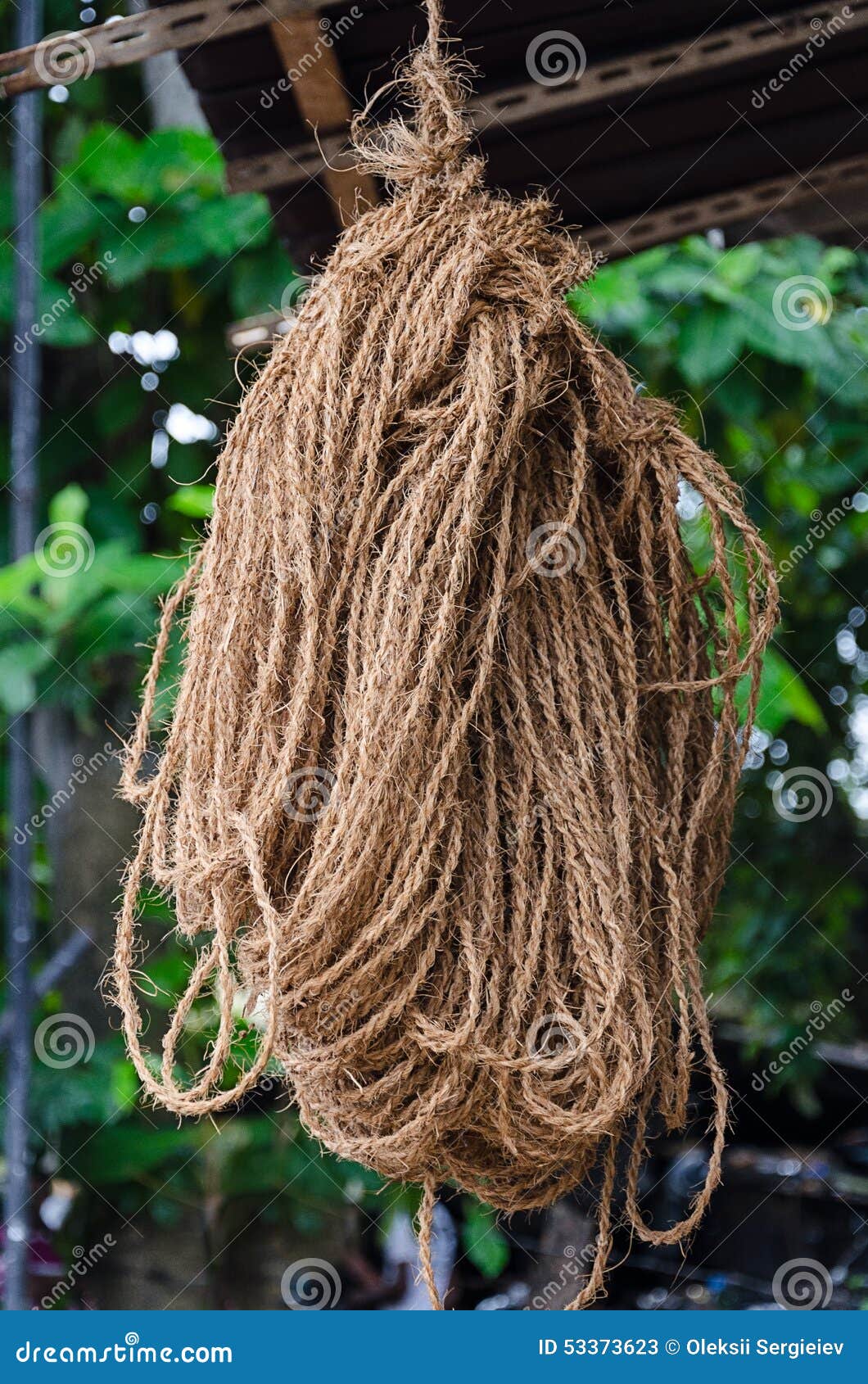Coir rope stock image. Image of factory, coco, braids - 53373623