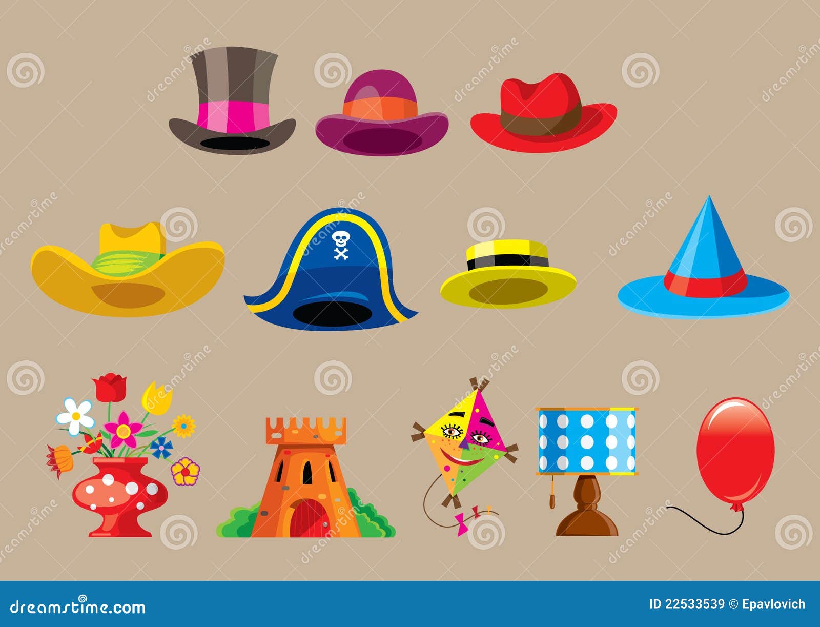 Coisas Dos Desenhos Animados Do Vetor Ilustração Stock - Ilustração de ...