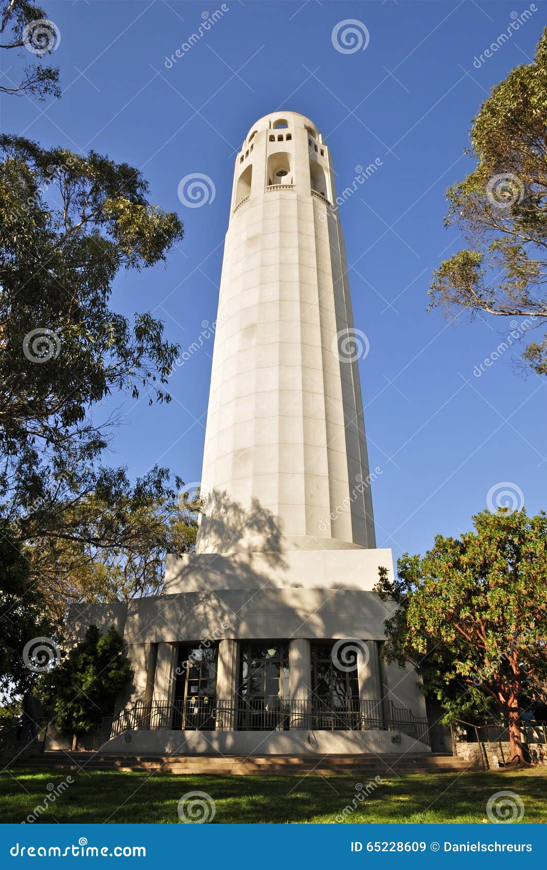Coit Tower, San Francisco stock image. Image of blue - 65228609