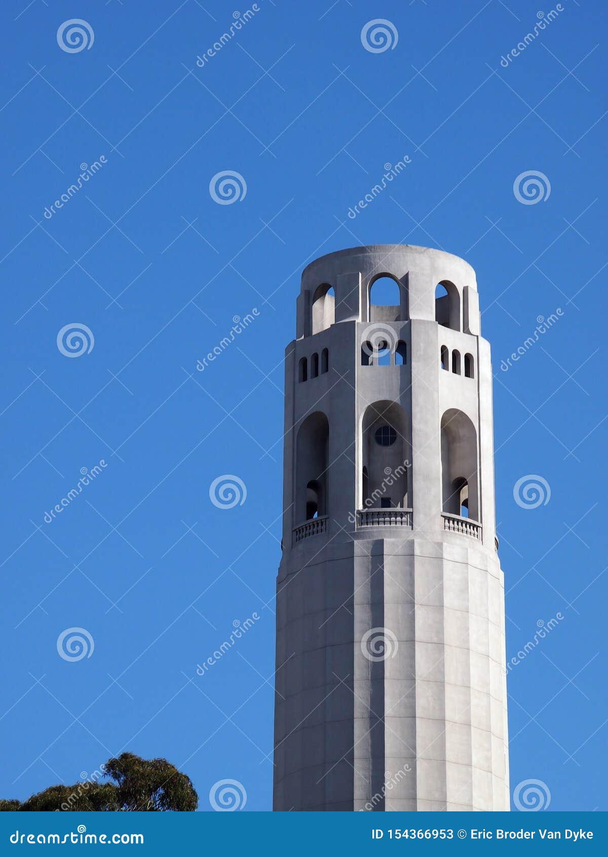 Coit Tower and sky stock image. Image of coit, vacation - 154366953