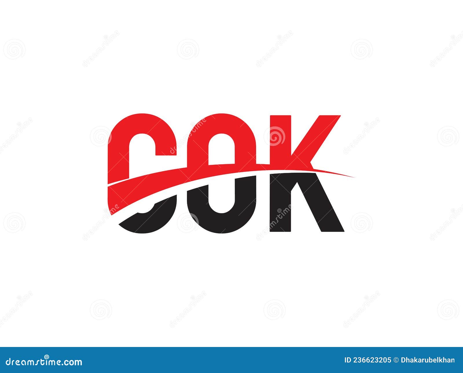 COK Letter Initial Logo Design Vector Illustration Stock Vector ...