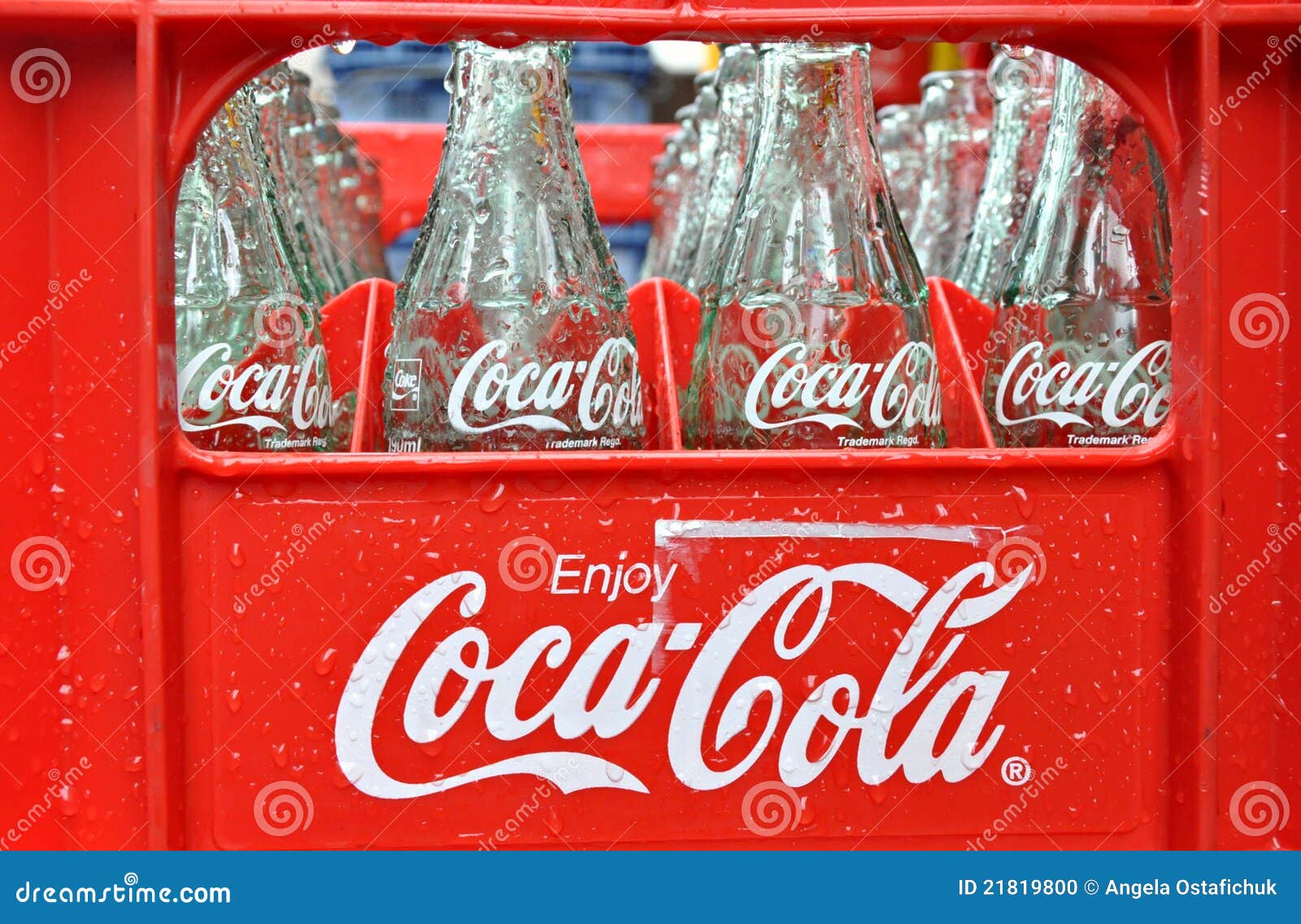 Coke Bottles Stacked In Plastic Container Editorial Image ...