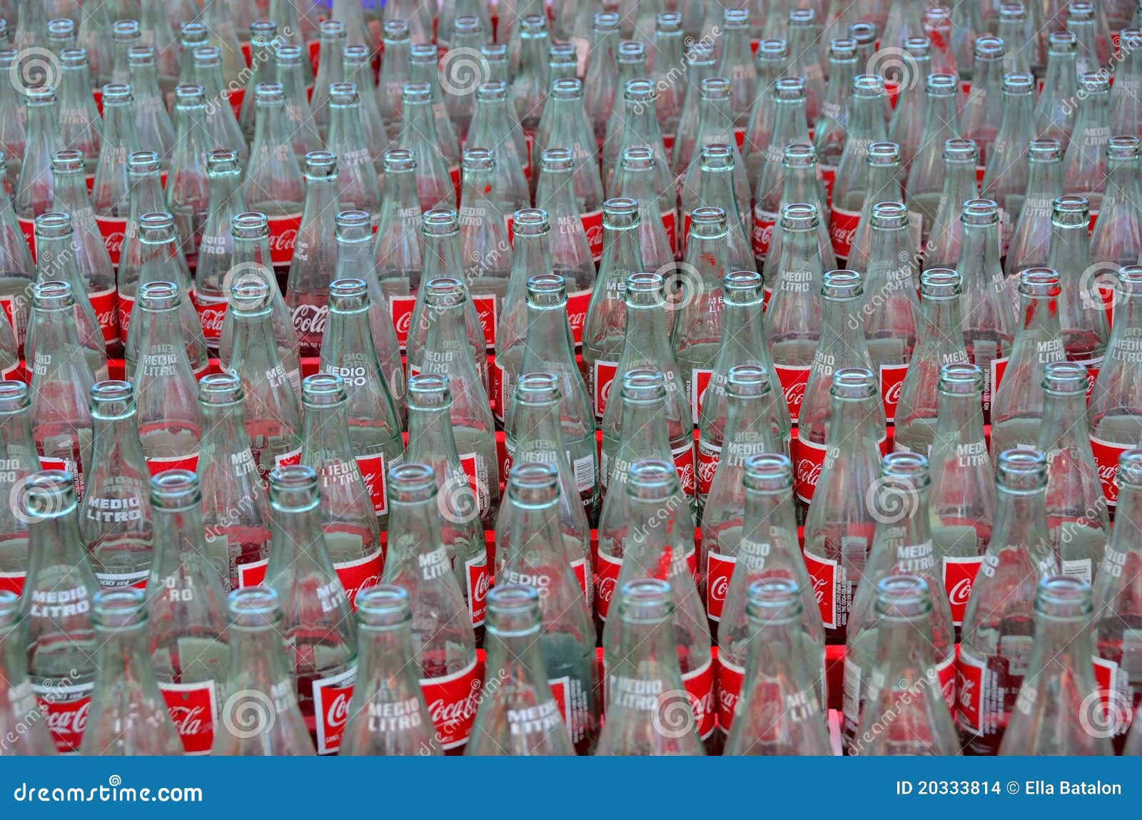 Coke Bottles Stacked In Plastic Container Editorial Image ...