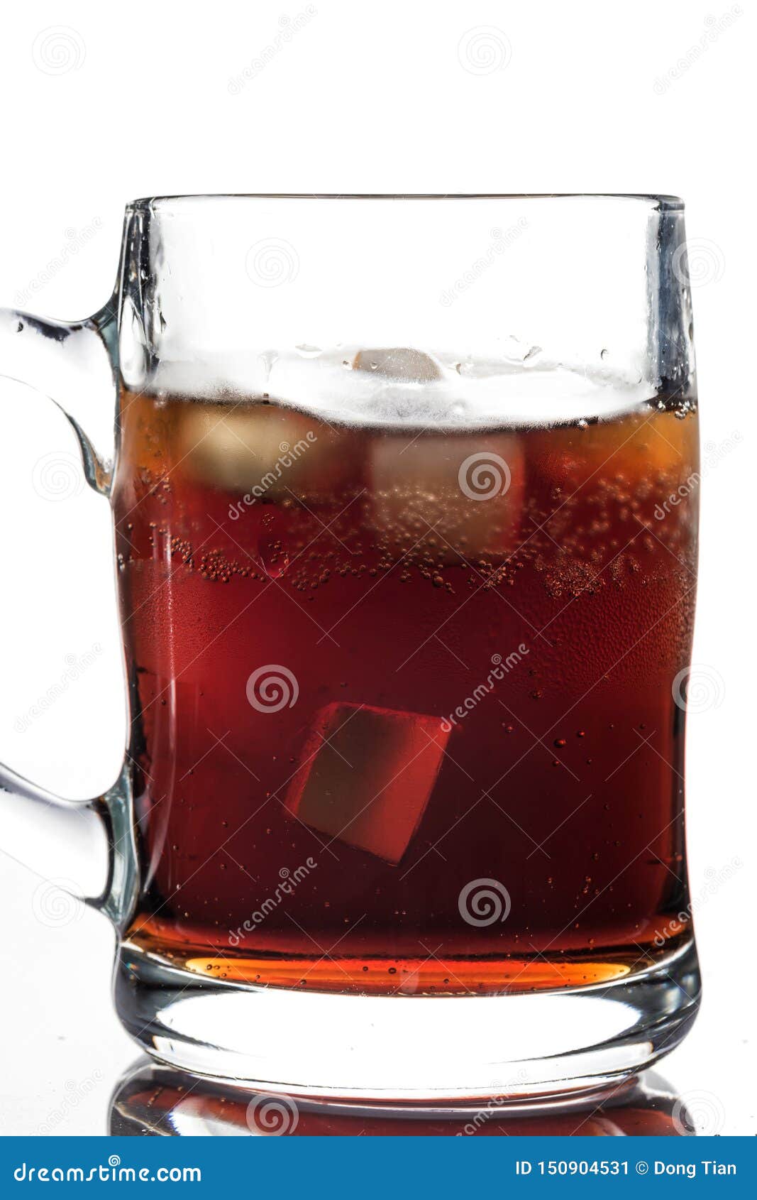 Coke and ice in a glass stock image. Image of drink - 150904531