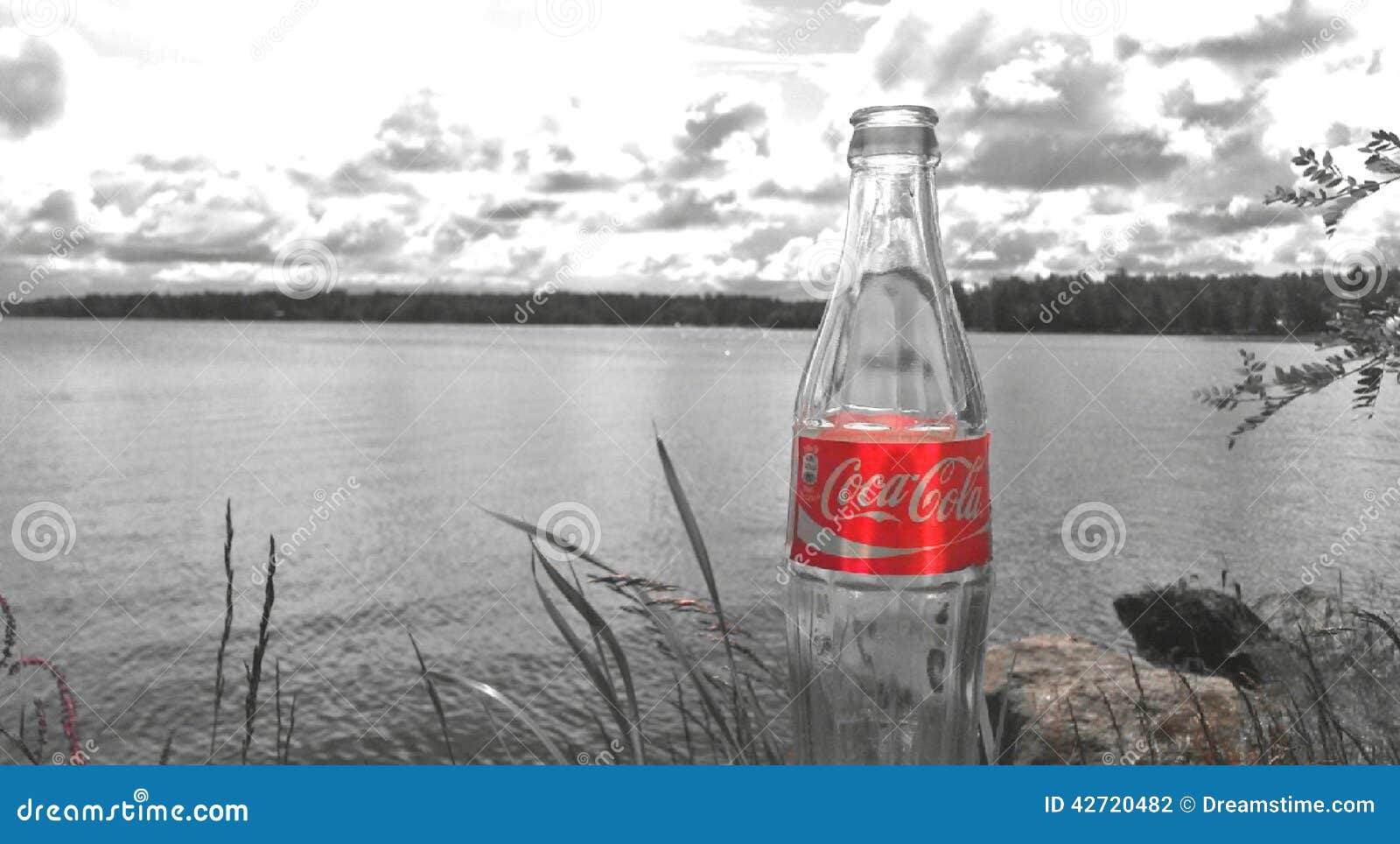 Coke and lake editorial photography. Image of crass, water - 42720482