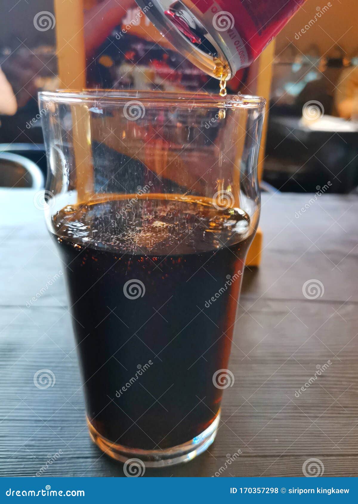 Coke are Pouring into the Glass. Stock Photo - Image of pouring, drink ...